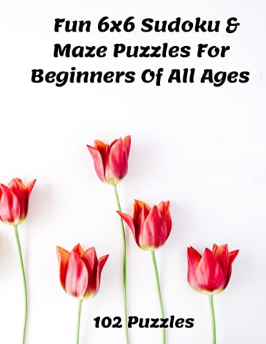 Fun 6x6 Sudoku & Maze Puzzles For Beginners Of All Ages: 102 Puzzles by ...