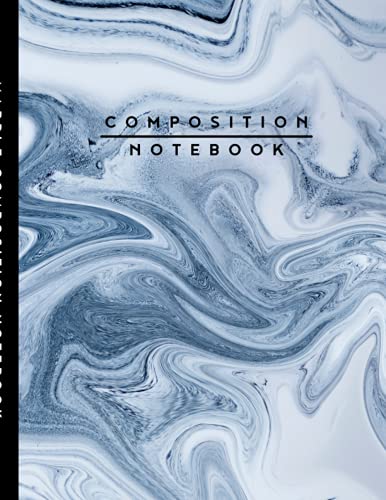 Marble Composition Notebook: Light Blue and White Marble Notebook for ...