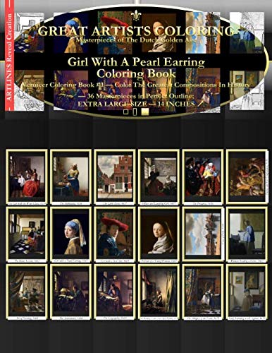Girl With A Pearl Earring Coloring Book: Vermeer Coloring Book #1 ...