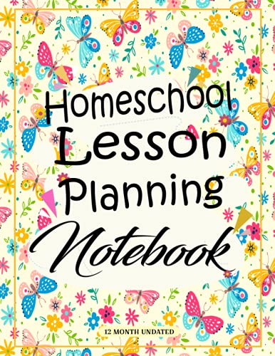 Homeschool Lesson Planning Notebook: 12 Month Undated Dot Grid Planner ...