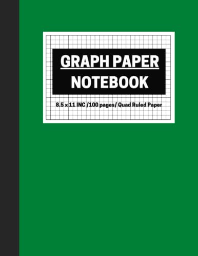 Graph Paper Notebook: 8.5 x 11 INC, 100 pages, Quad Ruled Paper: Grid ...