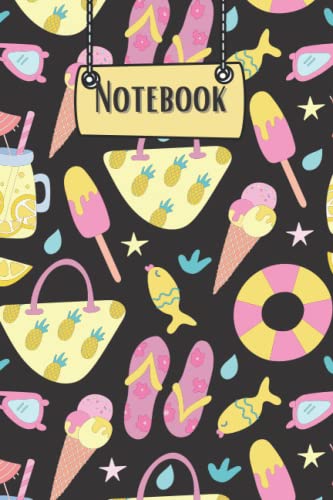 Summer beach Notebook.: Modern design with colorful beach and summer ...