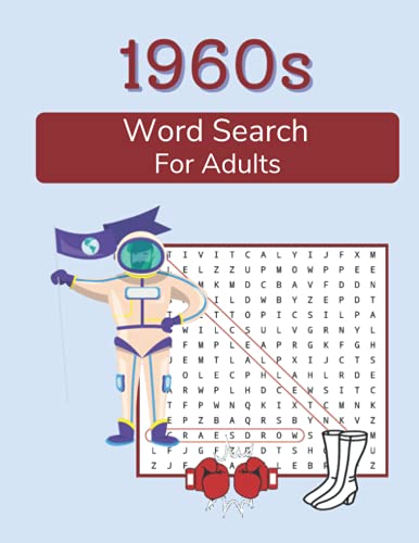 1960s Word Search For Adults: Easy to Medium Puzzle Games in Large ...