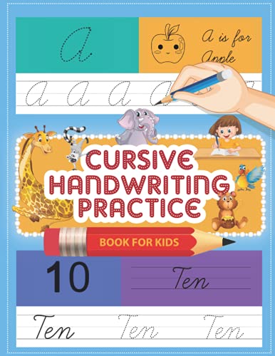 Cursive Handwriting Practice Book For Kids: 100+ Pages Of Exercises ...