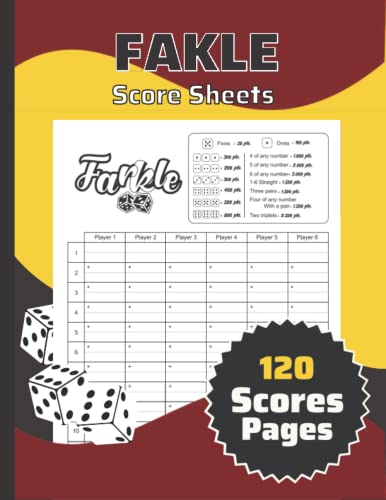 Farkle Score Sheets: Farkle Score Cards | Farkle Score Keeping Cards ...