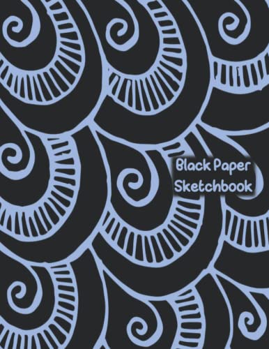 Black Paper Sketchbook: Large 8.5x11 with Numbered Pages | Journal ...