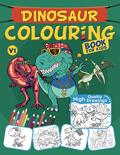 Dinosaur Colouring Book For Kids: Unique Gift For Boys & Girls Ages 4-8 ...
