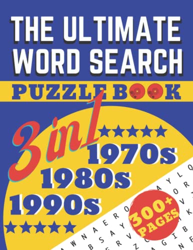 The Ultimate Word Search Puzzle Book 1970s 1980s and 1990s : 3 books in ...