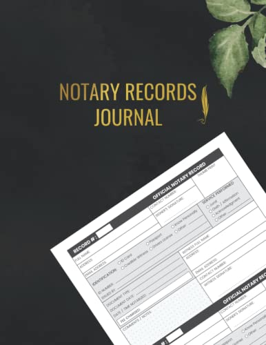 Notary Records Journal: Journal of Notary Records Logbook, Notary ...