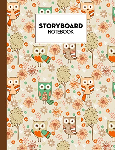Storyboard Notebook: Cute Owl Storyboard Notebook, Cinema Notebooks for ...