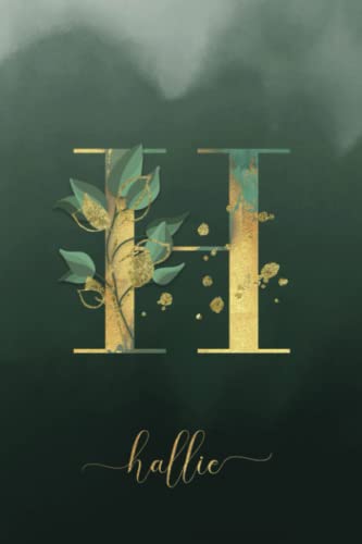 Hallie: Unique Customized Journal Gift for Hallie - Monogram Initial ...
