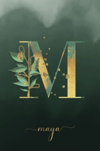 Maya: Unique Customized Journal Gift for Maya - Monogram Initial Letter ...