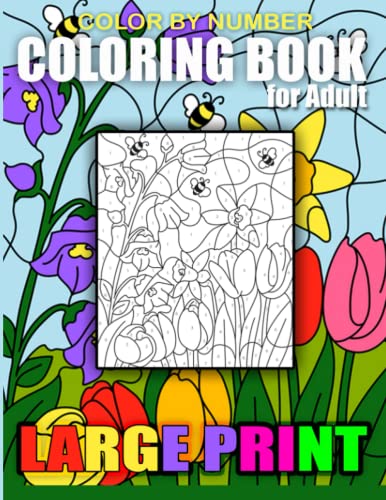 Adult color by number coloring book large print: An Large Print Color ...