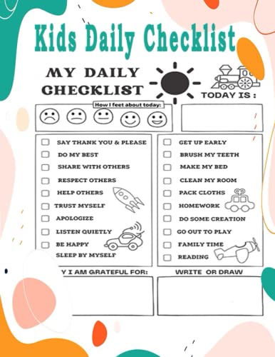Kids Daily Checklist: 120 Day Checklist for Kids Planner Daily ...