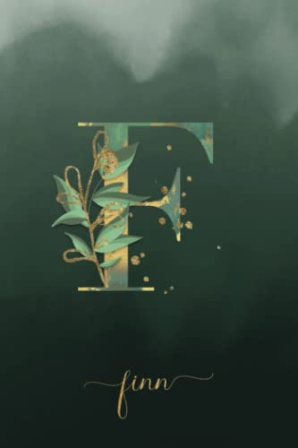 Finn: Unique Customized Journal Gift for Finn - Monogram Initial Letter ...