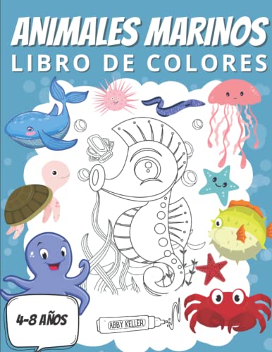 Libro para colorear de animales marinos: Vida Marina: Animales del ...