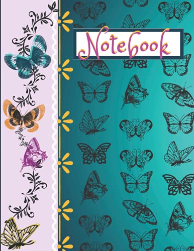 Notebook: Butterfly Composition Notebook| Butterfly College Ruled ...