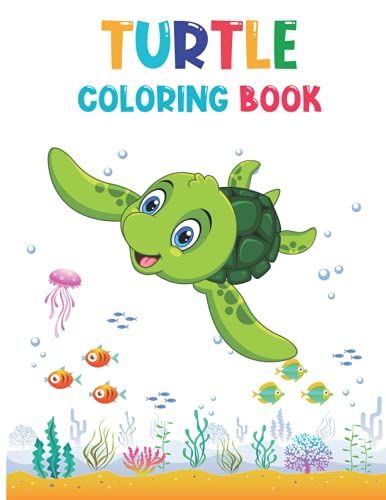 Turtle Coloring Book: An Adult Coloring Book Featuring Relaxing Ocean ...