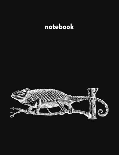 Notebook: Animals in Nature Theme - Black Cover - Composition Notebook ...