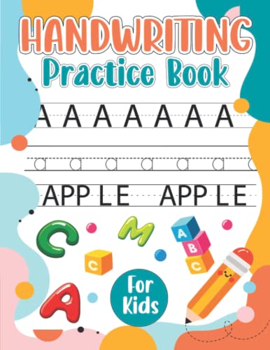 Handwriting practice book for kids: Learning, coloring & tracing ...
