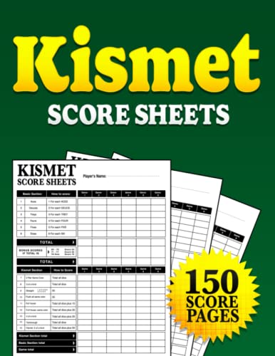 Kismet Score Sheets: Kismet Score Pads,150 Sheets for Scorekeeping ...