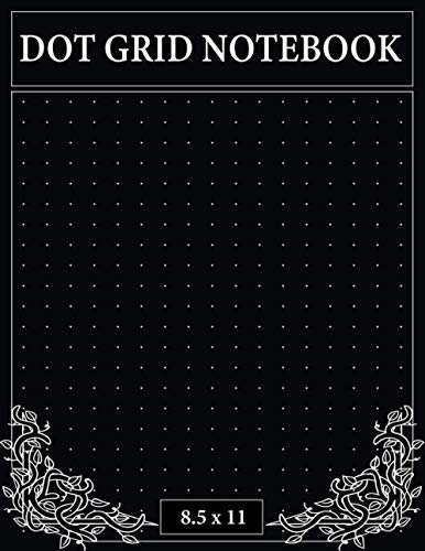 dot grid notebook 8.5 x 11: Black Paper Dot Grid Notebook For Gel Pens ...