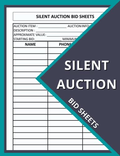 silent auction bid sheets: Auction Bidding Sheets Cards | Fundraising ...