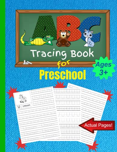 ABC Tracing Book for Preschool Ages 3 and Up: Pen Control Tracing Book ...
