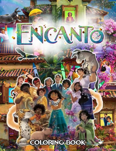 Encanto Coloring Book: Great Cartoon Coloring Book For Kids and Adults ...