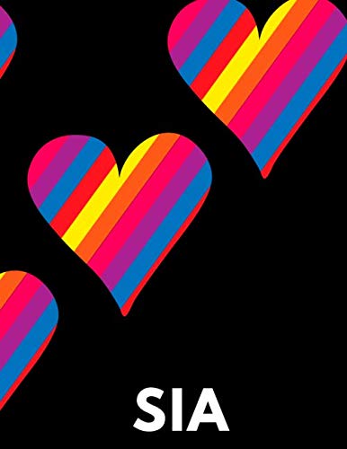 Sia: Checkered Notebook with Name for Girls and Women, XL 8.5"x 11 ...