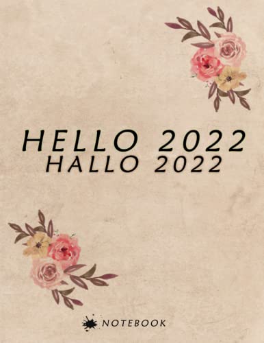 HELLO 2022 HALLO 2022 NOTEBOOK family friends Gift: NOTEBOOK size 8,5/ ...