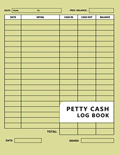Petty Cash Log Book: Column Payment Tracking Receipt Book by mr antar ...