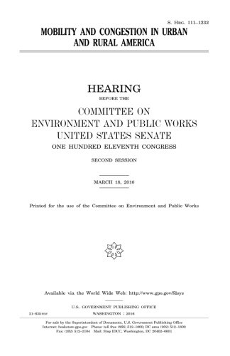 Mobility and congestion in urban and rural America by U.S. Congress ...