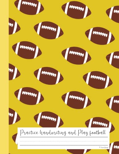 Handwriting Practice Workbook With American Football: American Football ...