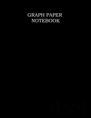 Graph Paper Notebook: Large Grid Paper Journal with Matt Black Cover for Math and Science ...