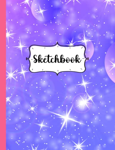 Sketchbook: A Cute Unicorn Kawaii Large Sketchbook/Notebook 110 White ...