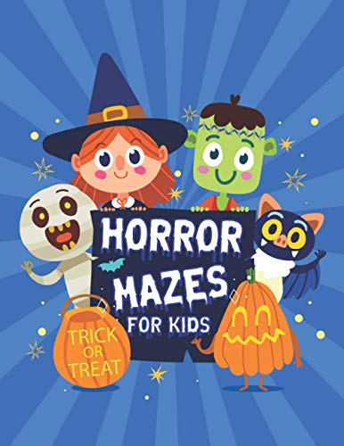Horror Mazes For Kids: Awesome Fun & Scary Challenging Coloring ...