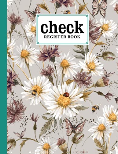 Check Register Book: Check Register Book Floral Cover, Check and Debit ...
