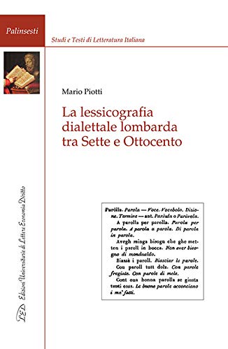 La Lessicografia Dialettale Lombarda tra Sette e Ottocento by Piotti ...