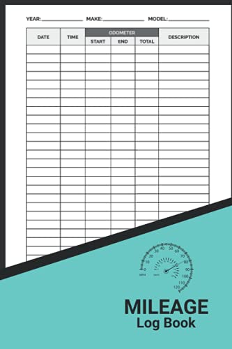 Mileage Log Book: Daily Tracking Mileage Notebook Odometer for Business ...