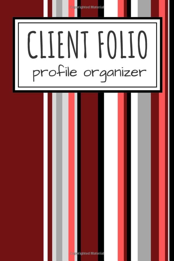 Client Folio Profile Organizer: Customer Data Log Book for ...