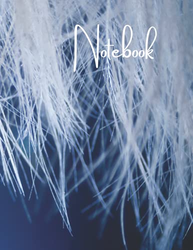 White Feather Notebook: 8.5x11 200 page Lined Notebook-Perfect for ...