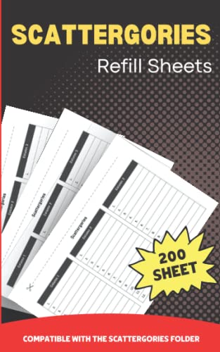 Scattergories Refill Sheets: 200 Paper Sheets for Playing Scattergories ...