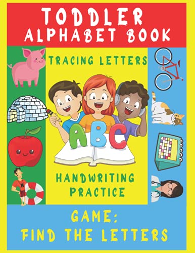 Toddler Alphabet Book, ABC Book, Tracing Letters, Handwriting Practice ...