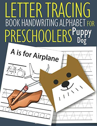 Letter Tracing Book Handwriting Alphabet for Preschoolers Puppy Dog ...