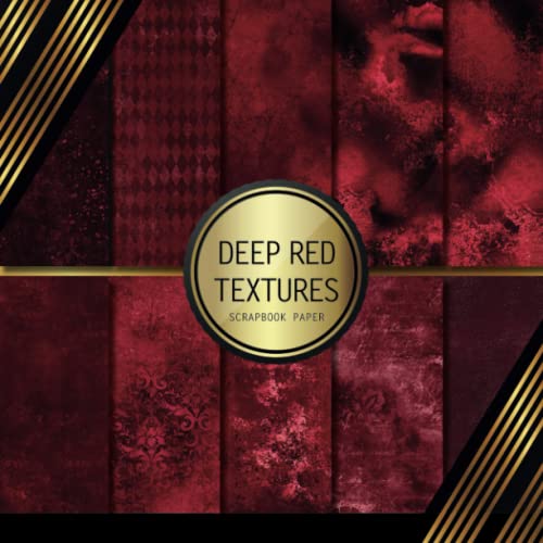 Scrapbook Paper: Deep Red textures: Double Sided Craft Paper For Card ...