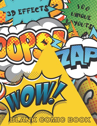 Blank Comic Book: 3D Effects, Over 100 Unique Layouts and Unique ...