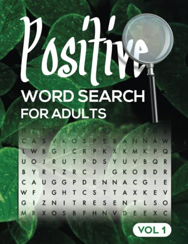 Positive Word Search for Adults Vol 1: Word Search Puzzle books For ...