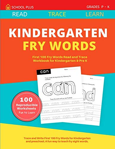 Kindergarten Fry Words - First 100 Fry Words Read and Trace Workbook ...