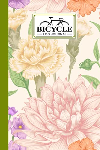 Bicycle Log Journal: Premium Floral Cover Bicycle Log Journal, Training ...